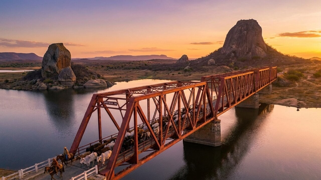 Com sua estrutura trazida da Inglaterra, a ponte metálica virou um ...