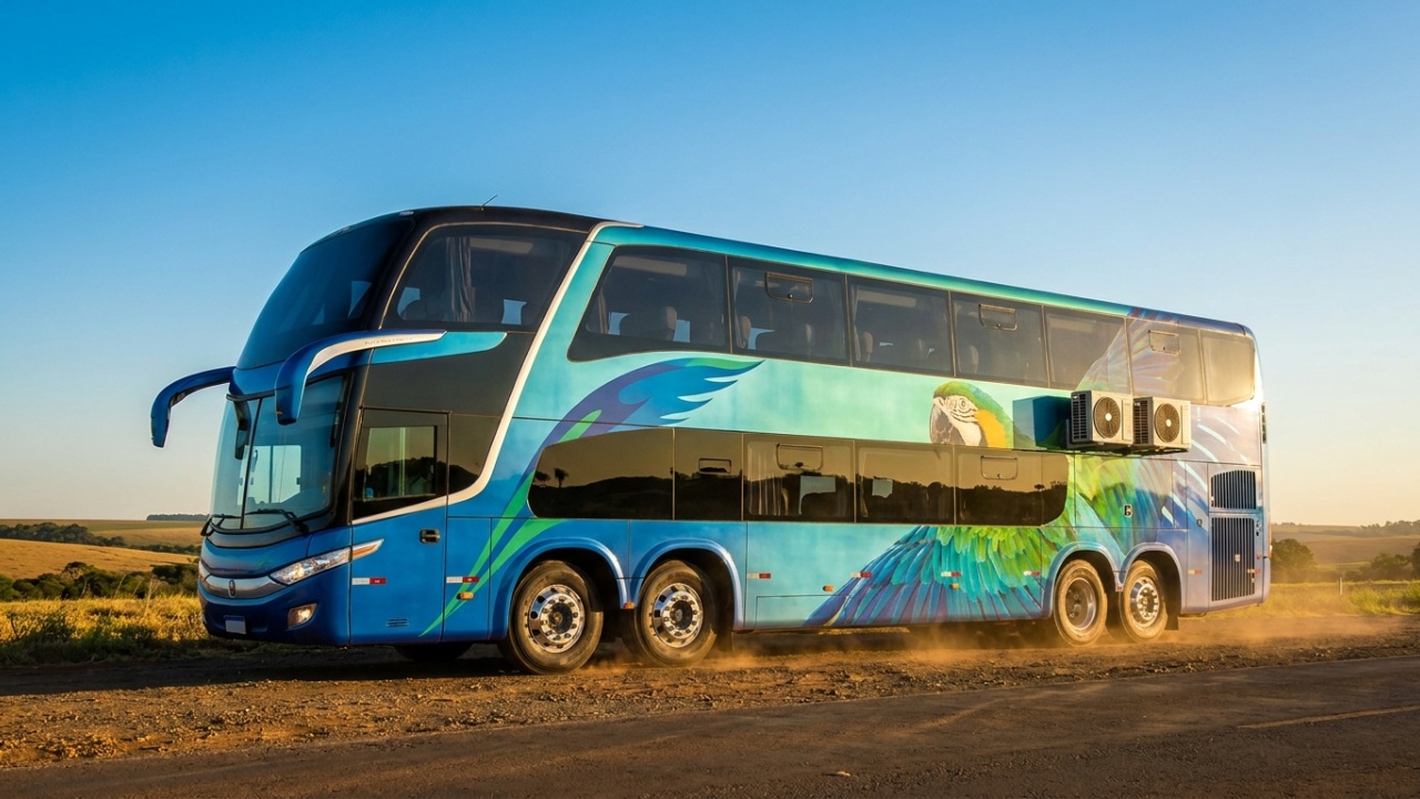 A mansão sobre rodas que nasceu de um ônibus comum e hoje cruza ...