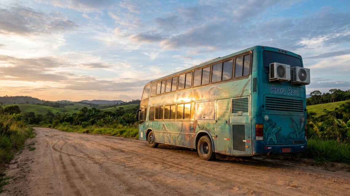 A mansão sobre rodas que nasceu de um ônibus comum e hoje cruza ...
